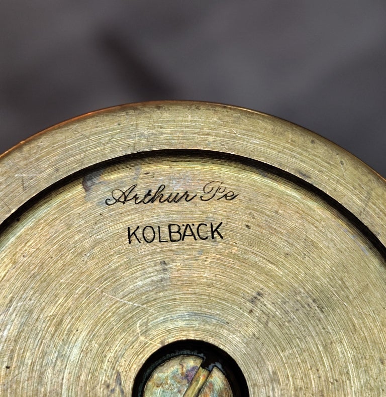 Brass Candlestick Holder by Arthur Pettersson for Arthur Pe, Sweden ...