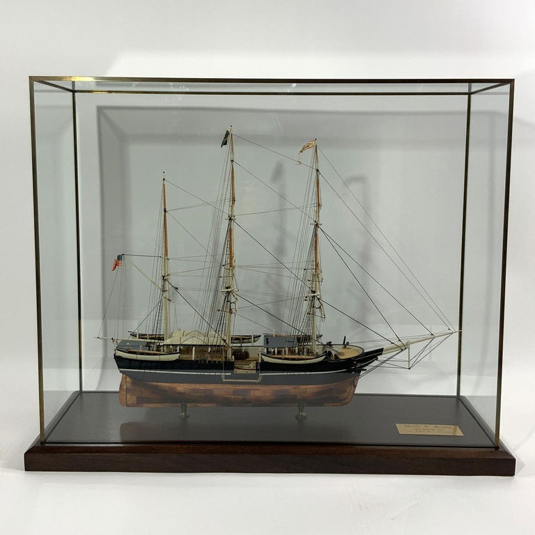 Brass Case Ship Model by Hitchcock "Charles W. Morgan" For Sale at 1stDibs