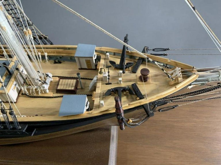 Brass Case with Table American Clipper Flying Fish For Sale at 1stDibs