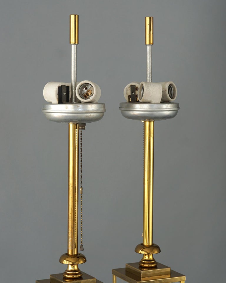 Brass Catttails Lamp For Sale at 1stDibs