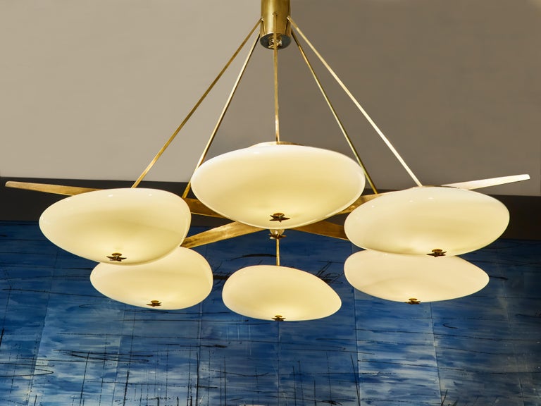 Brass chandelier by Studio Glustin. For Sale at 1stDibs