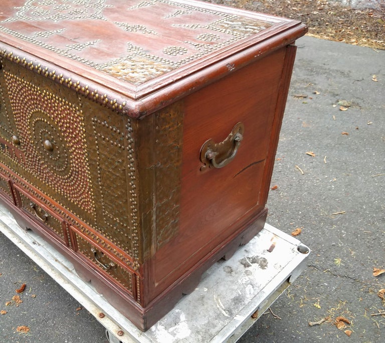 Brass-Clad Anglo-Indian Chest, Mid-19th Century For Sale at 1stDibs