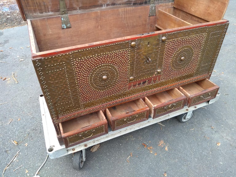 Brass-Clad Anglo-Indian Chest, Mid-19th Century For Sale at 1stDibs