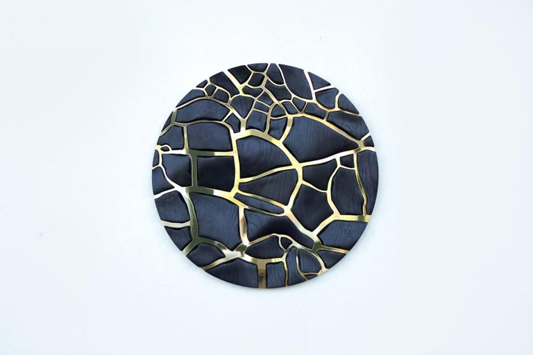 Brass Clay Disc S2 by Onno Adriaanse For Sale at 1stDibs