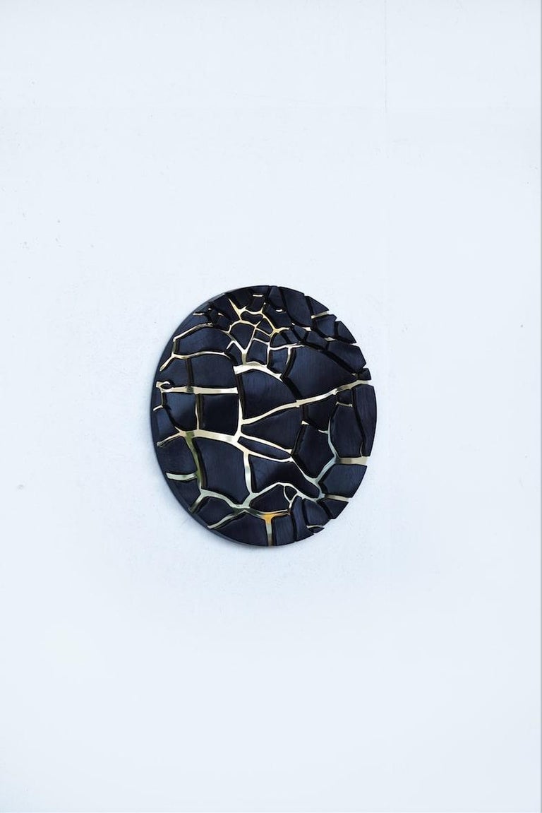 Brass Clay Disc S2 by Onno Adriaanse For Sale at 1stDibs