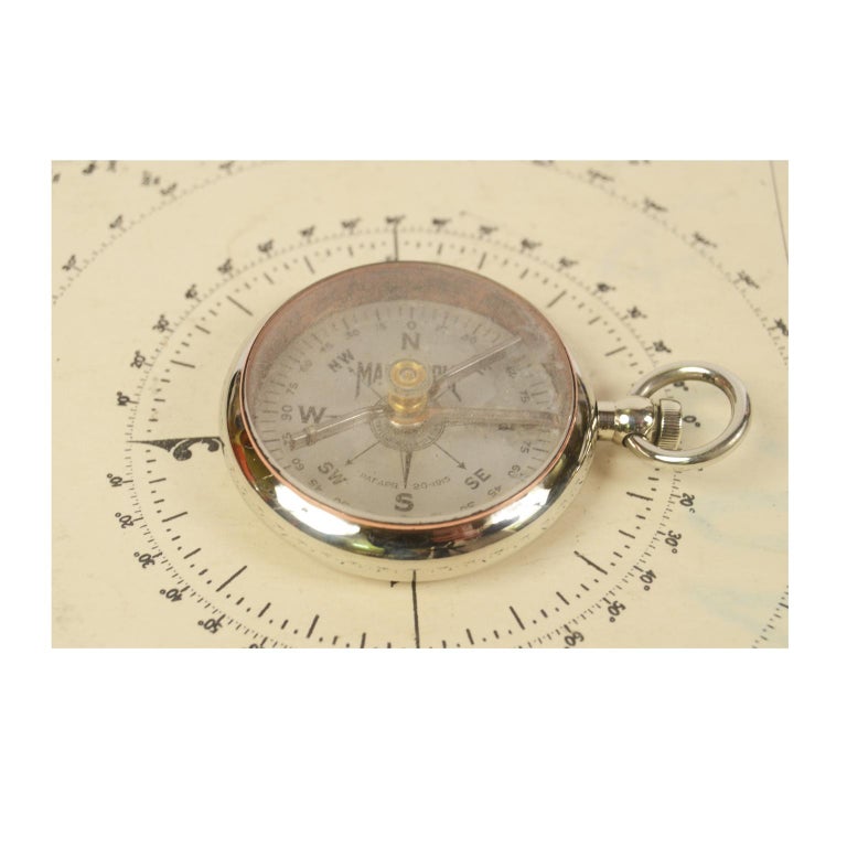 Antique Brass Magnetic Compass Magnapole made for American army ...
