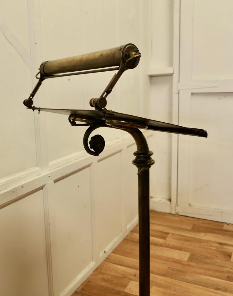 Brass Conductors Reception Podium, Reading Lamp Stand For Sale at 1stDibs