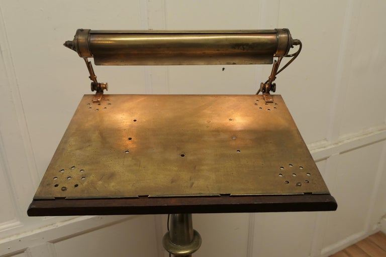 Brass Conductors Reception Podium, Reading Lamp Stand For Sale at 1stDibs