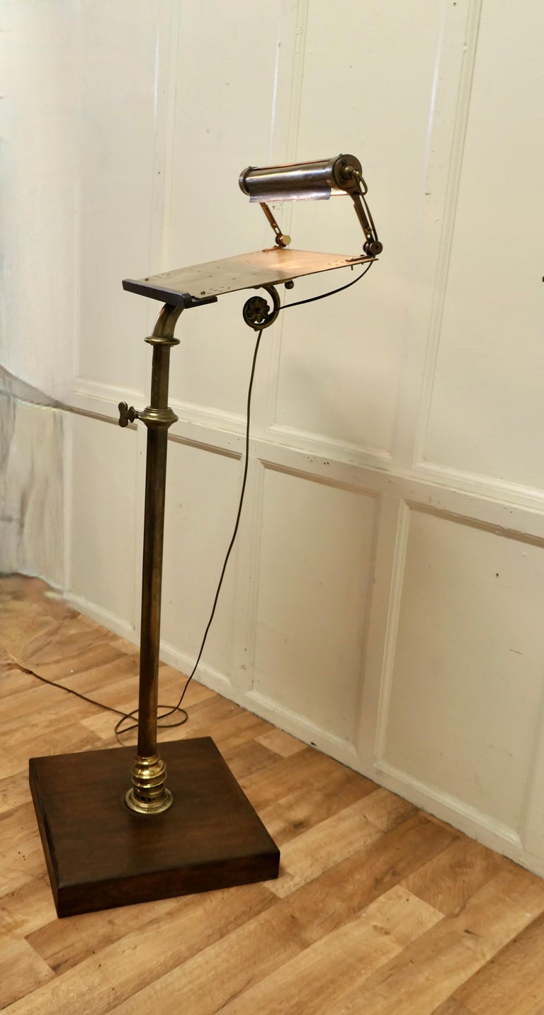 Brass Conductors Reception Podium, Reading Lamp Stand For Sale at 1stDibs