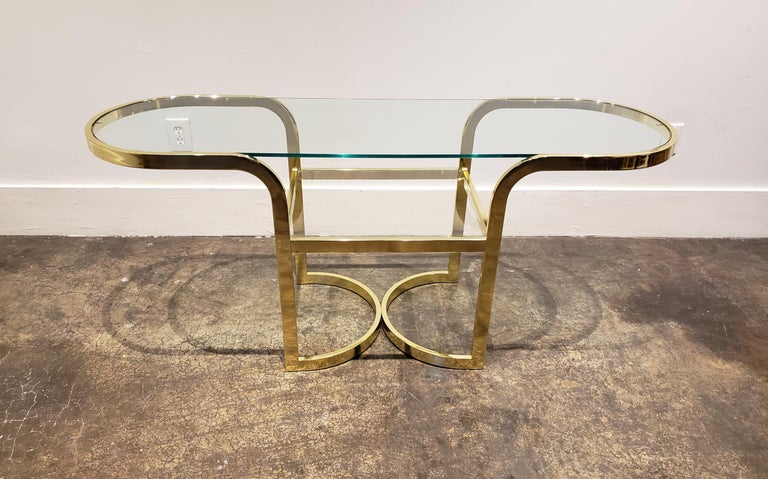 Brass Console Cafe Table with Pink Chairs by DIA Design Institute of ...
