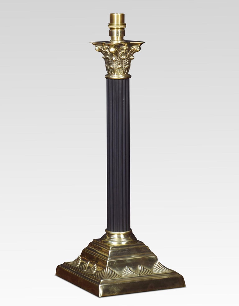 Brass Corinthian Column Table Lamp at 1stDibs | corinthian brass