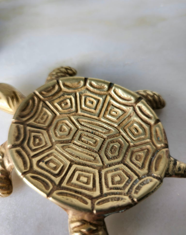 Brass Decorative Objects Vide-Poche Turtles Midcentury Italy 1960s Set ...