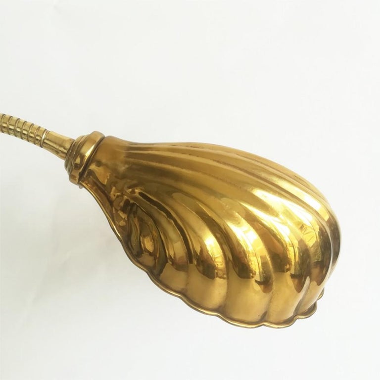 Brass Desk Table Lamp Shell ,Art Nouveau, Art Deco at 1stDibs