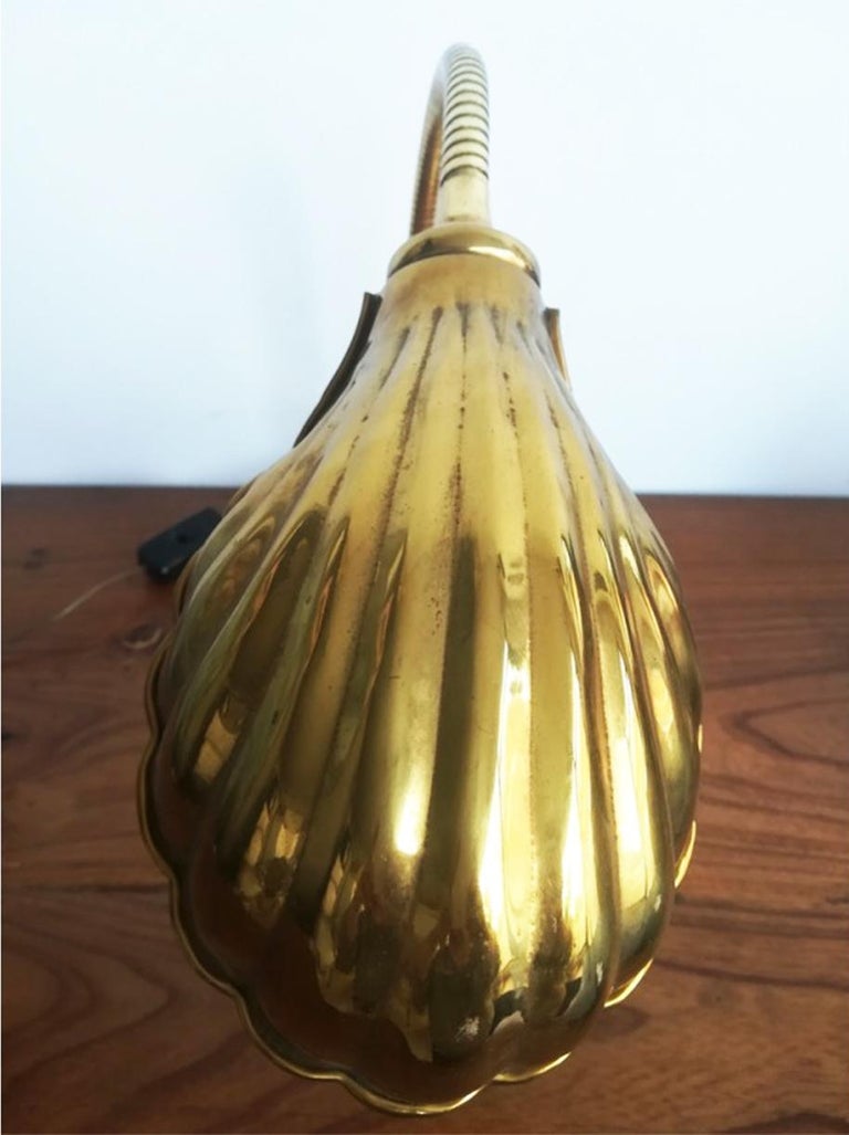 Brass Desk Table Lamp Shell ,Art Nouveau, Art Deco at 1stDibs
