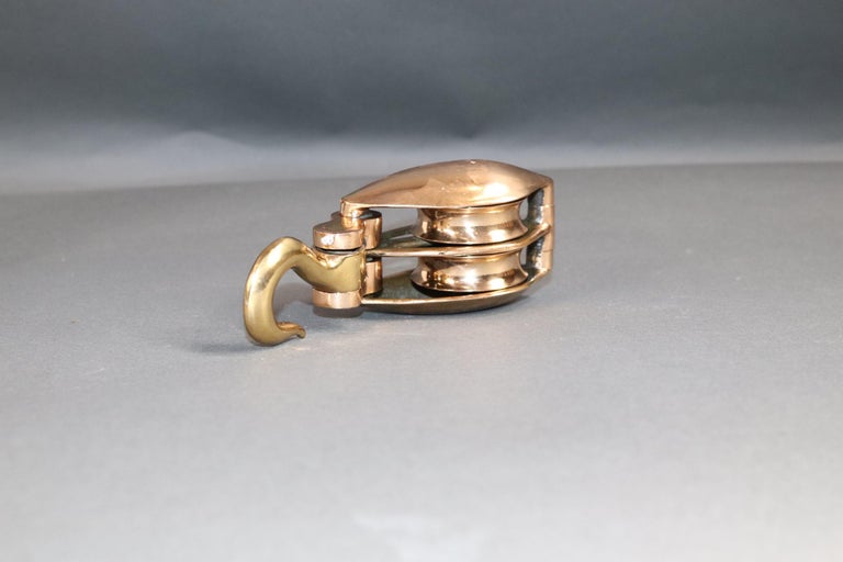 Brass Double Sheave Herreshoff Yacht Pulley For Sale at 1stDibs | brass ...