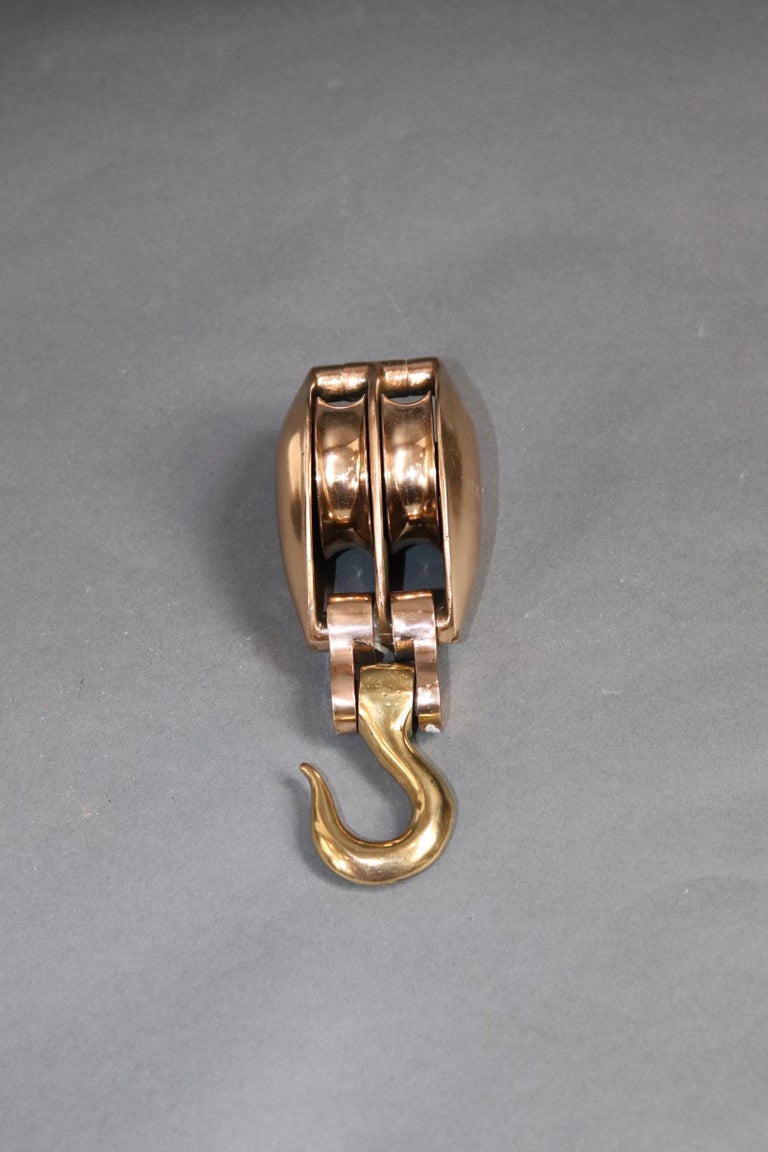 Brass Double Sheave Herreshoff Yacht Pulley For Sale at 1stDibs