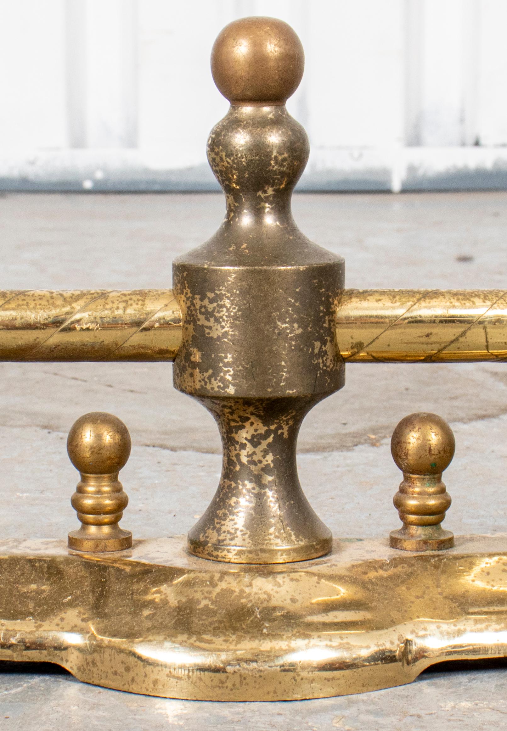 Brass Fender with Twisted Rail Motif at 1stDibs