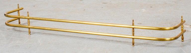 Brass Fender With Twisted Rail Motif For Sale at 1stDibs