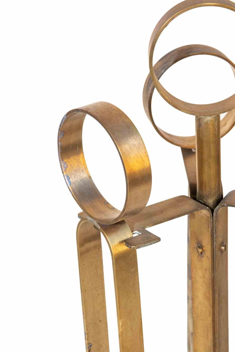 Brass Fireplace set, Mid-20th Century For Sale at 1stDibs