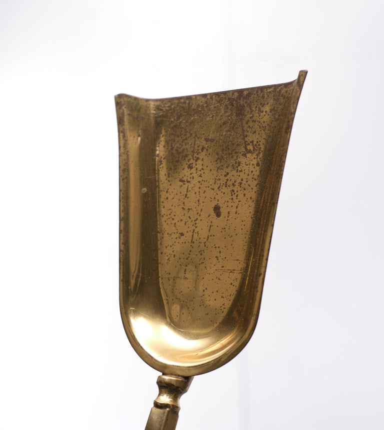 Brass Fireplace Tool Set 1970s Regency For Sale at 1stDibs