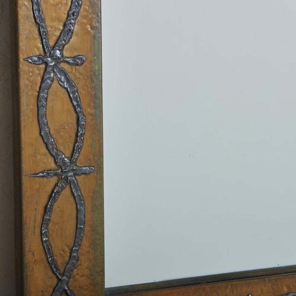 Brass Frame Mirror With Barbed Wire Motif, France 20th Century For Sale ...