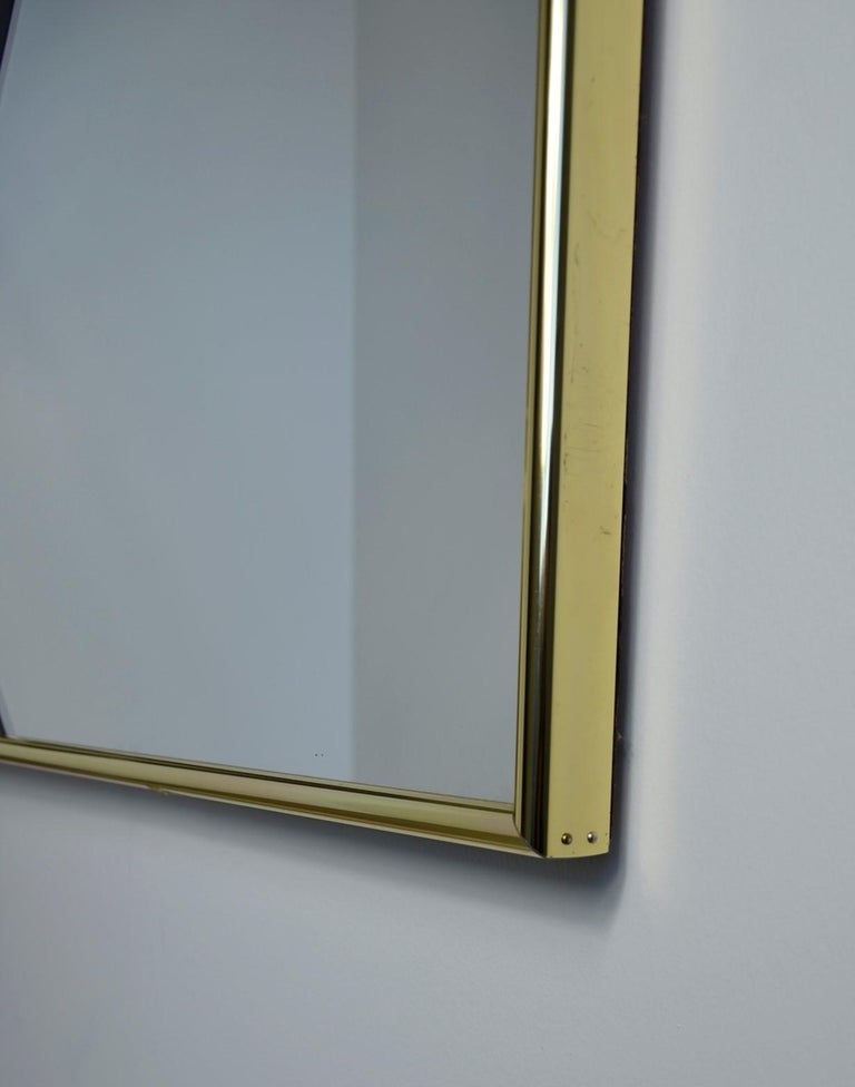 Brass Frame with a Harlequin Pattern Beveled Glass Wall Mirror at 1stDibs