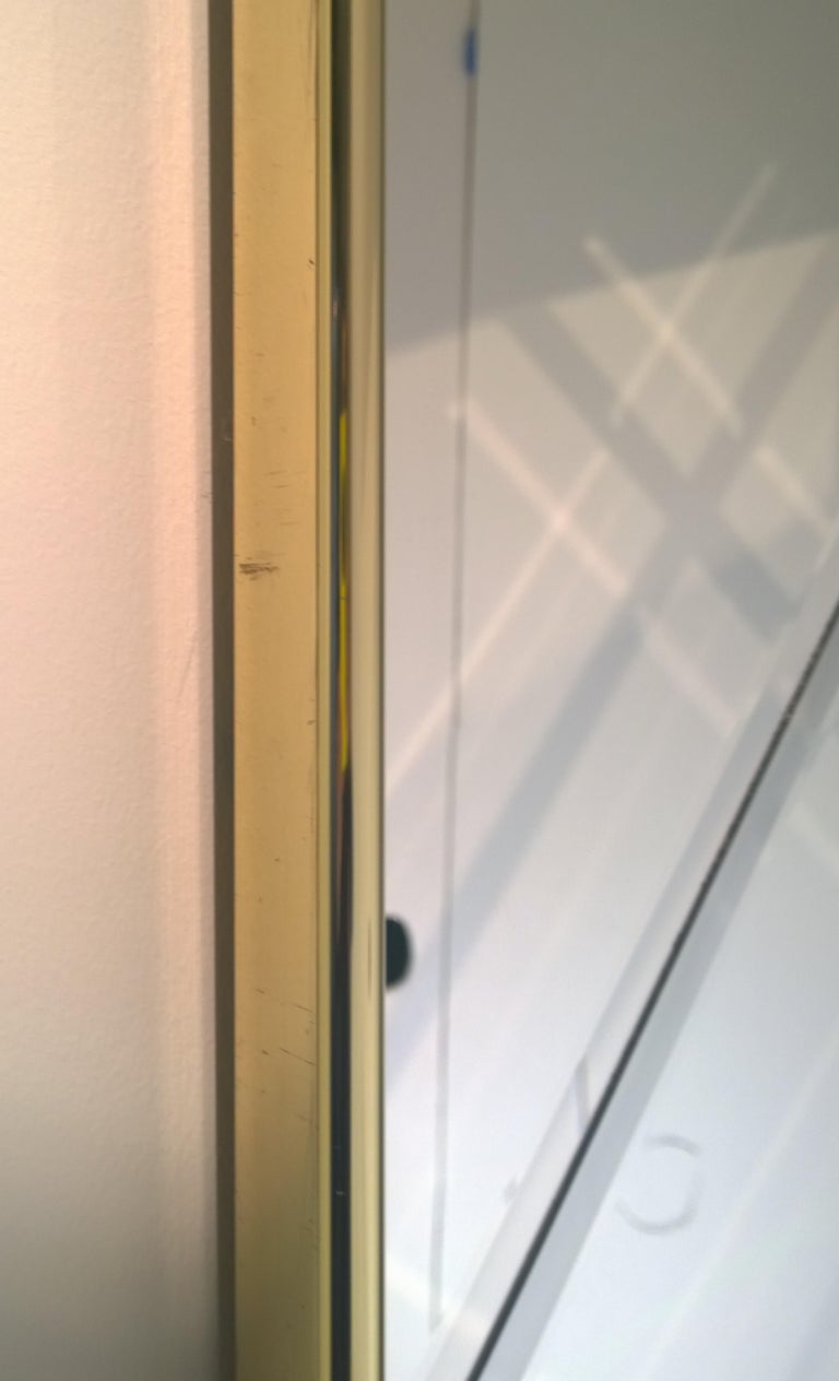 Brass Frame with a Harlequin Pattern Beveled Glass Wall Mirror For Sale ...