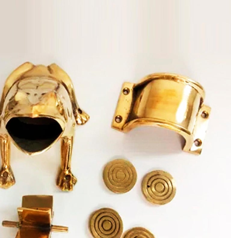 Brass Frog Game Antique, Collectibles and Curiosities Spain Early 20th ...