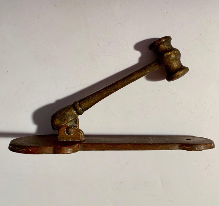 Brass 'Gavel' Door Knocker at 1stDibs | judge knocker