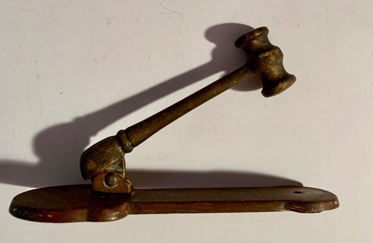 Brass 'Gavel' Door Knocker at 1stDibs | judge knocker