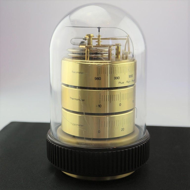 Brass German Weather Station, Thermometer, Barometer and Hygrometer at ...