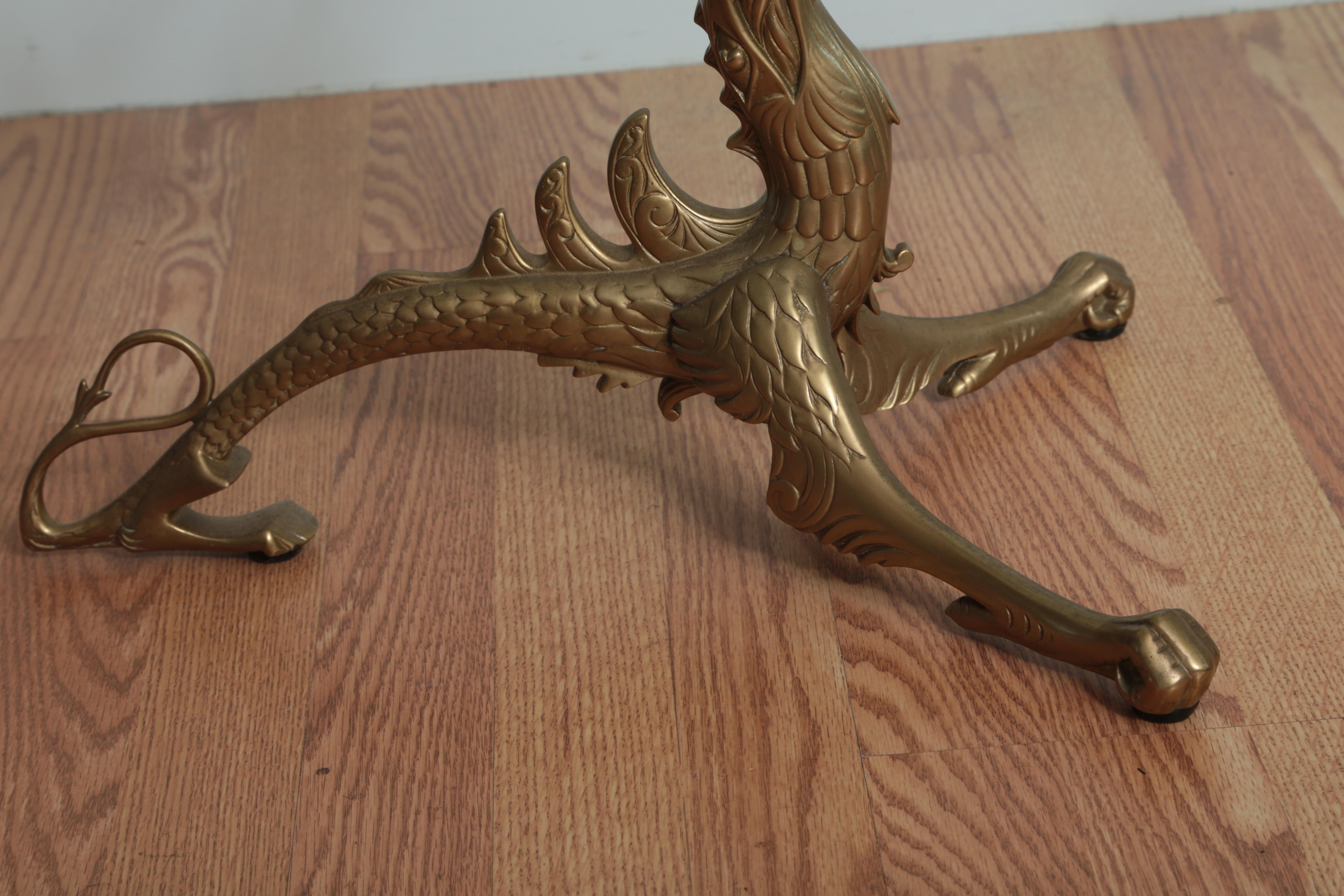 Brass and Glass Dragon Coffee Table at 1stDibs