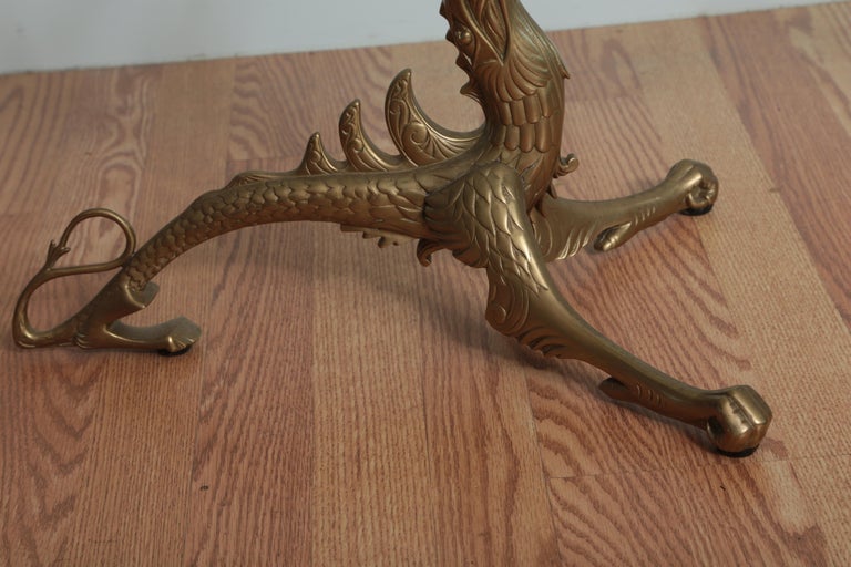 Brass and Glass Dragon Coffee Table at 1stDibs