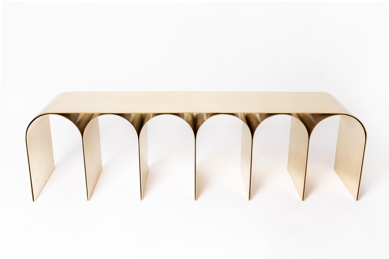 Brass Gold Arch Bench by Pietro Franceschini For Sale at 1stDibs