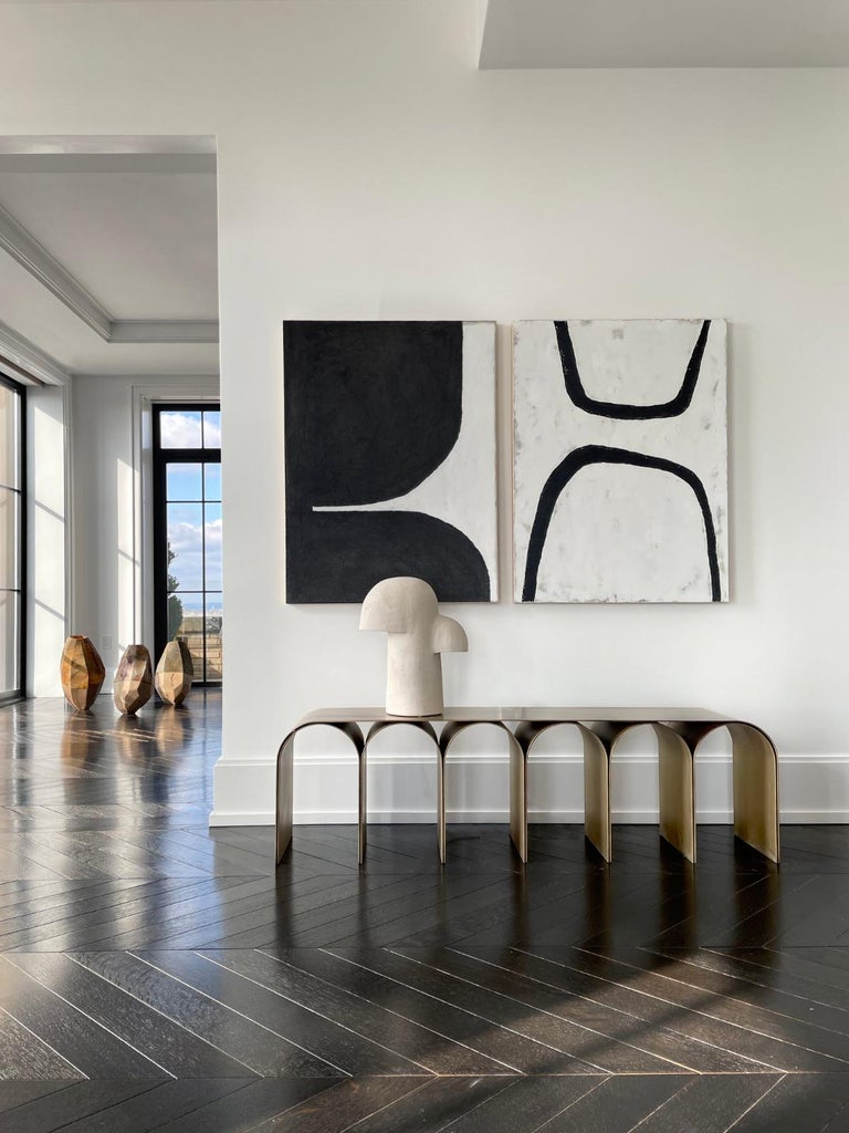 Brass Gold Arch Bench by Pietro Franceschini For Sale at 1stDibs