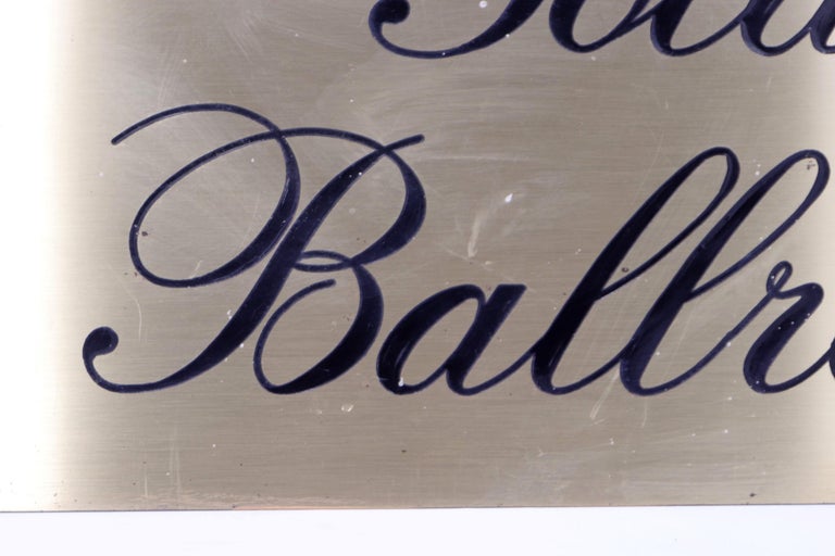 Brass Gold Ballroom Sign Hotel Pennsylvania Near MSG in NYC For Sale at ...