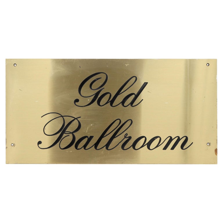 Brass Gold Ballroom Sign Hotel Pennsylvania Near MSG in NYC For Sale at ...