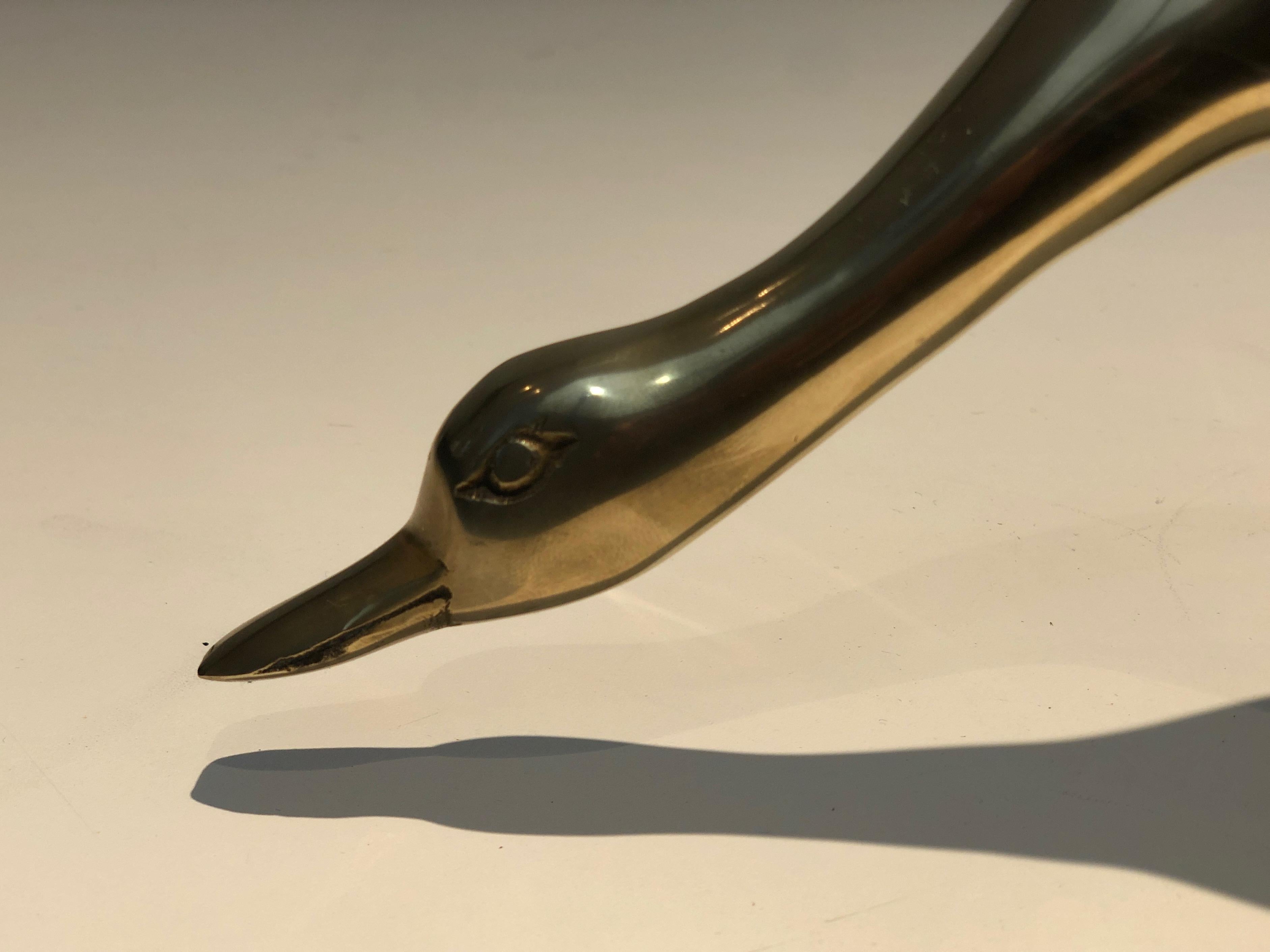 Brass Goose, French Work, circa 1970 For Sale at 1stDibs