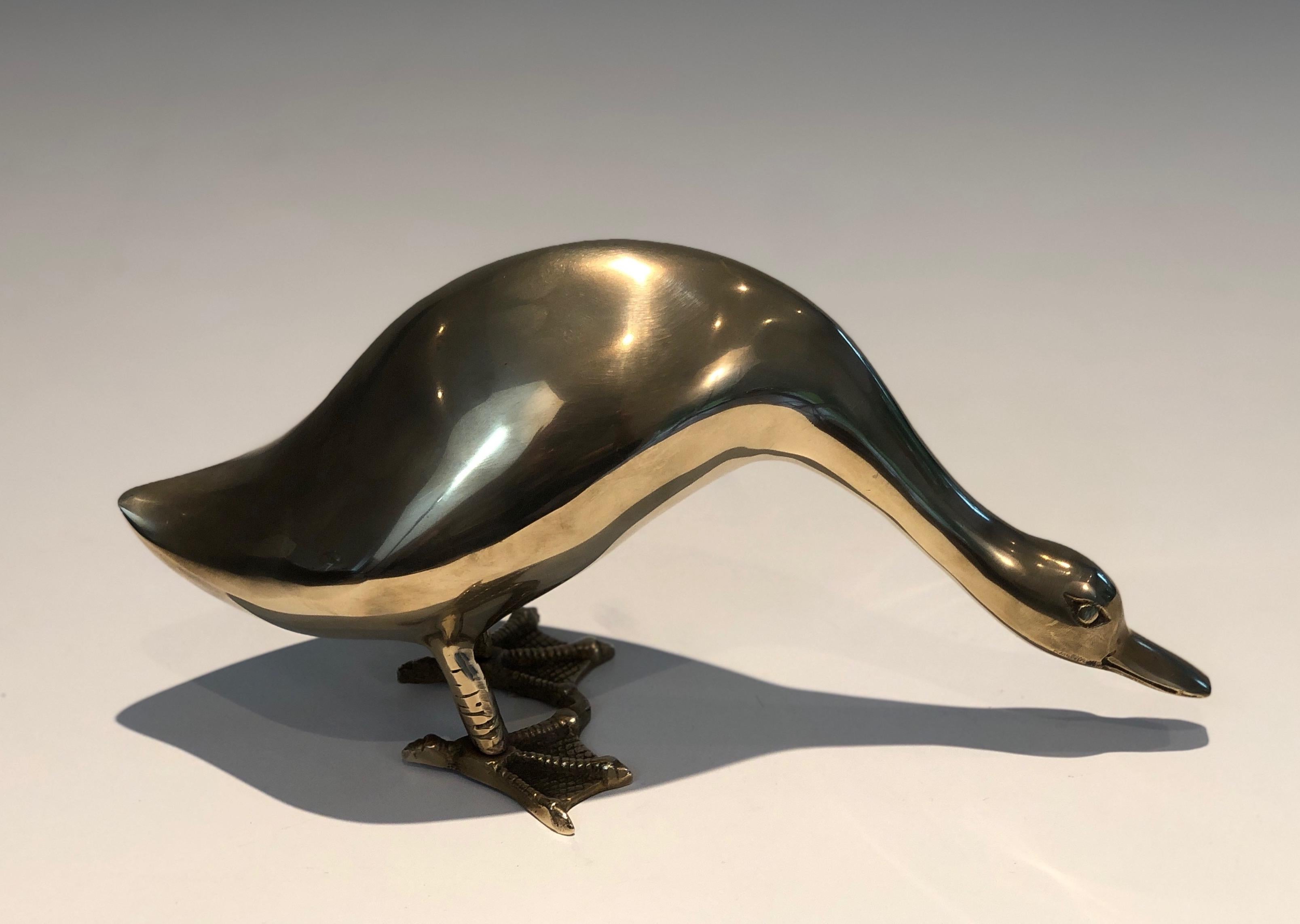 Brass Goose, French Work, circa 1970 For Sale at 1stDibs
