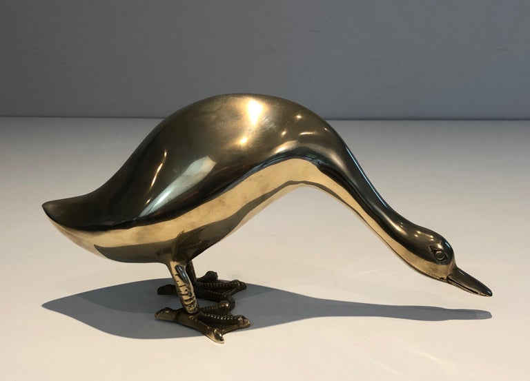 Brass Goose, French Work, circa 1970 For Sale at 1stDibs