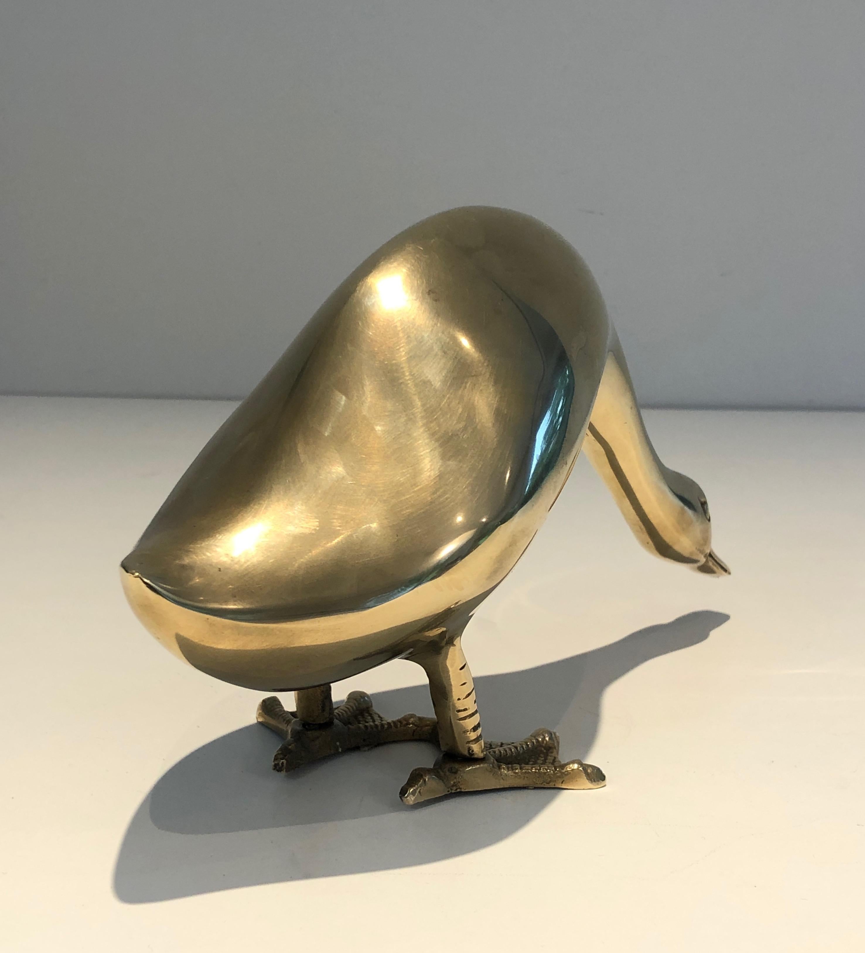 Brass Goose, French Work, circa 1970 For Sale at 1stDibs