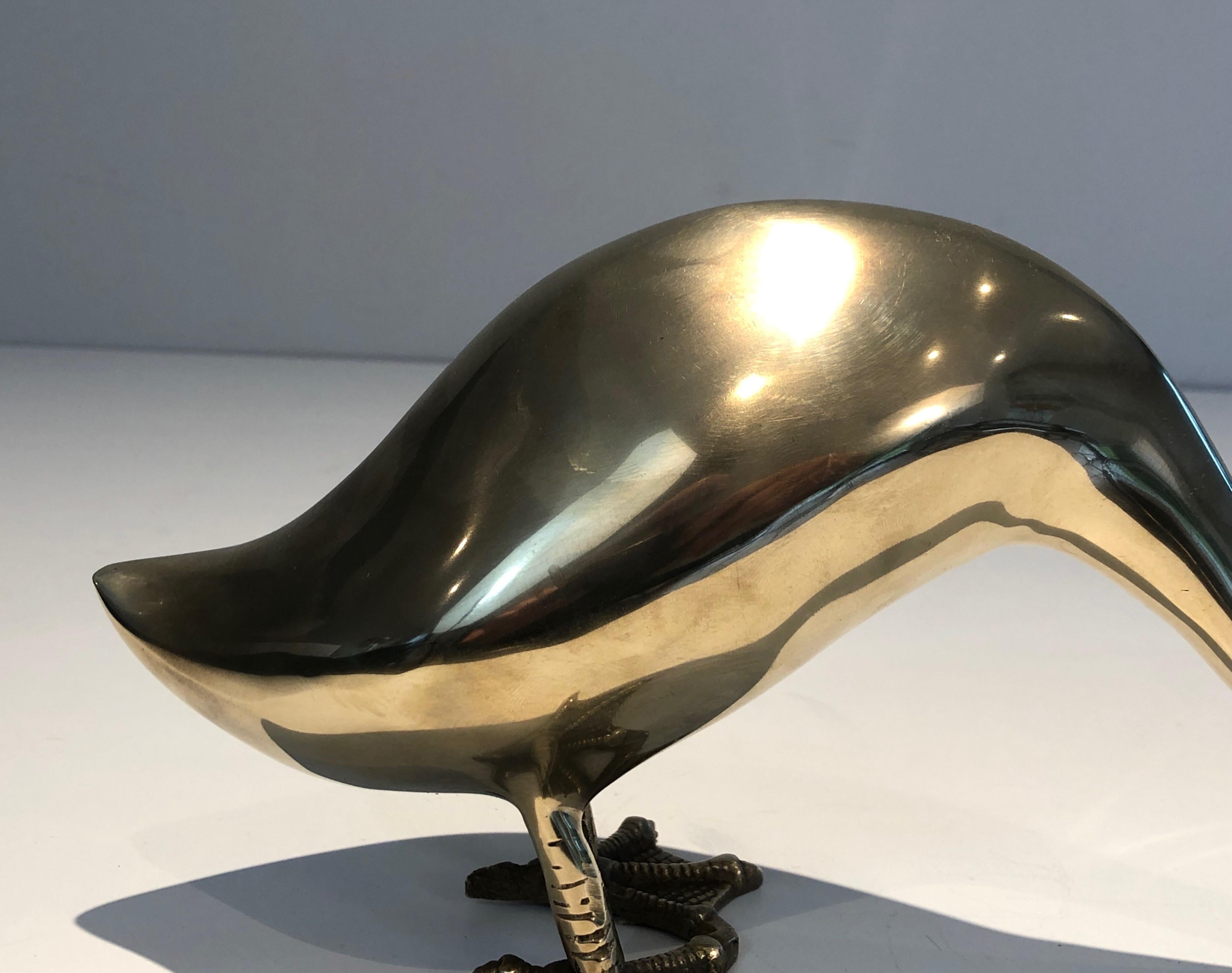 Brass Goose, French Work, circa 1970 For Sale at 1stDibs