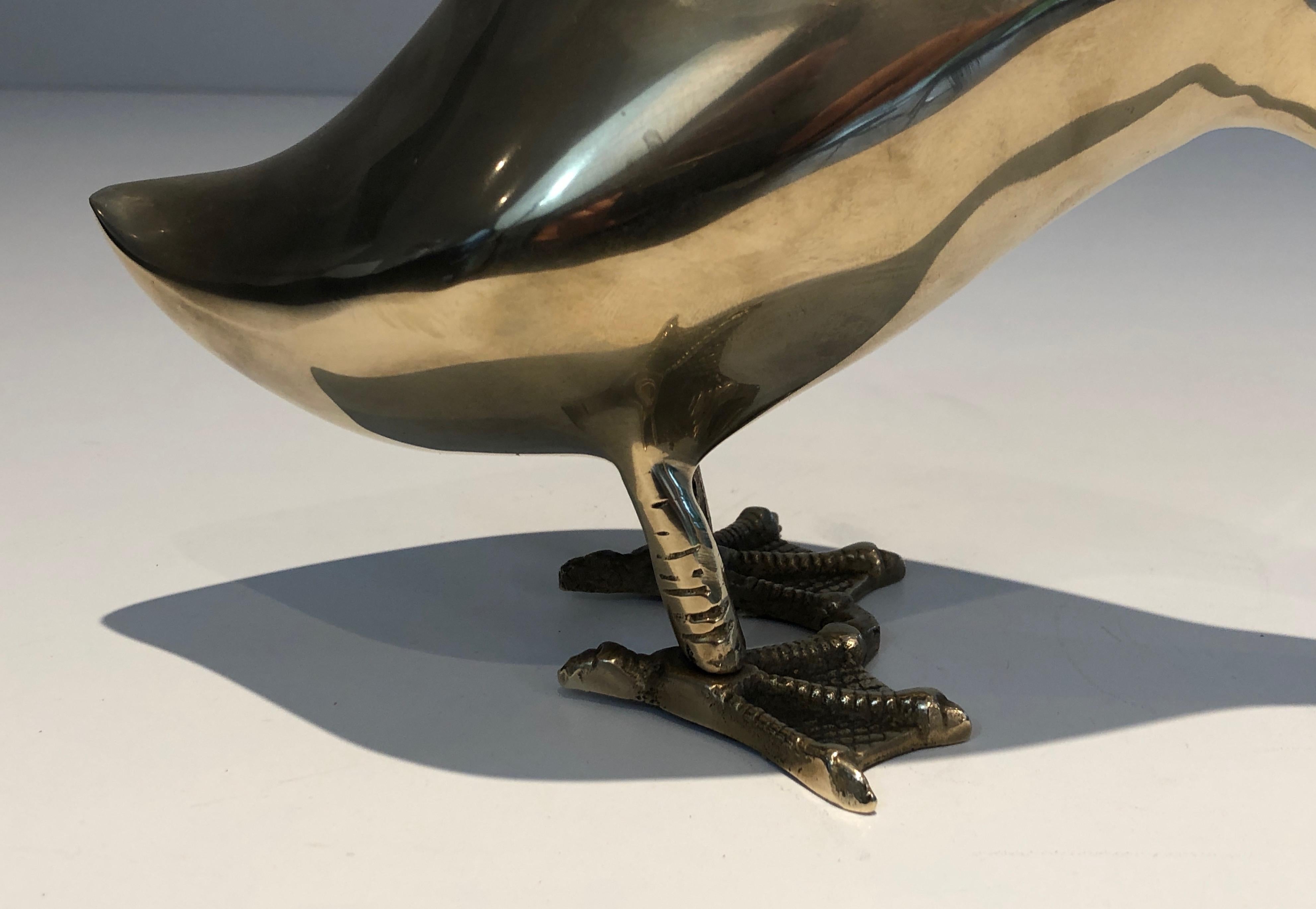 Brass Goose, French Work, circa 1970 For Sale at 1stDibs