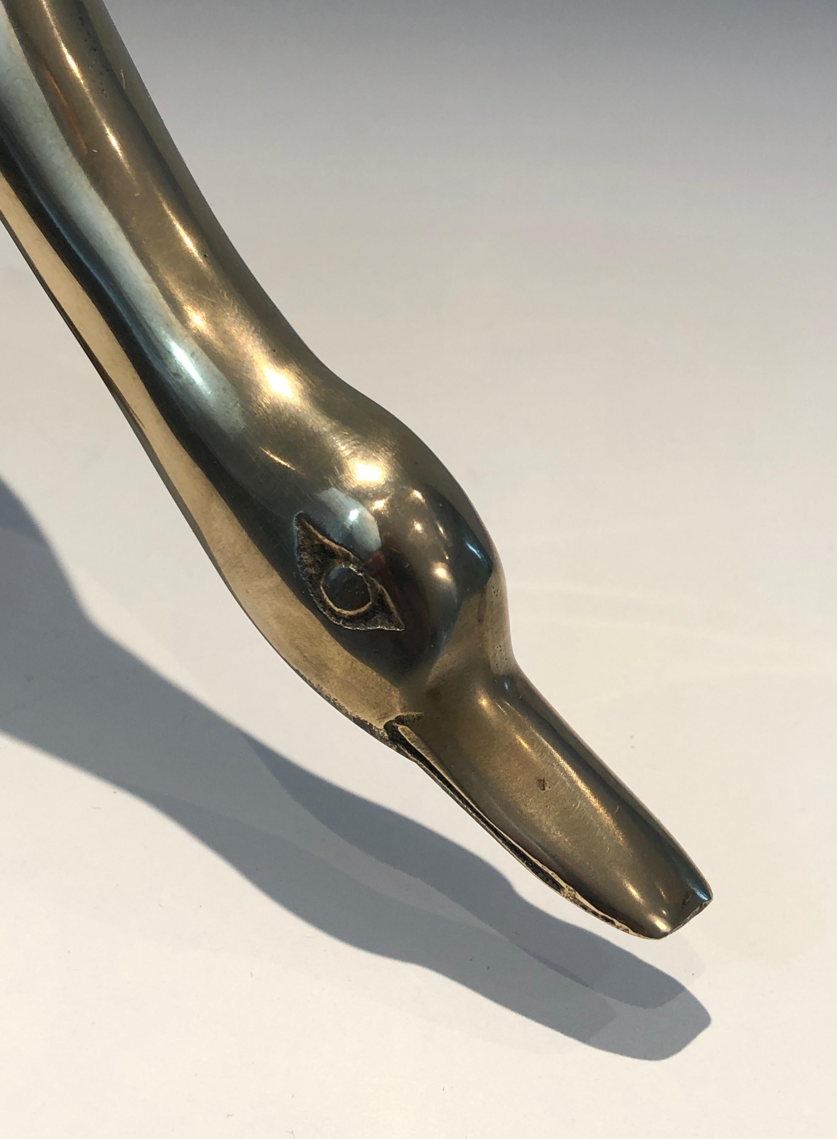 Brass Goose, French Work, circa 1970 For Sale at 1stDibs