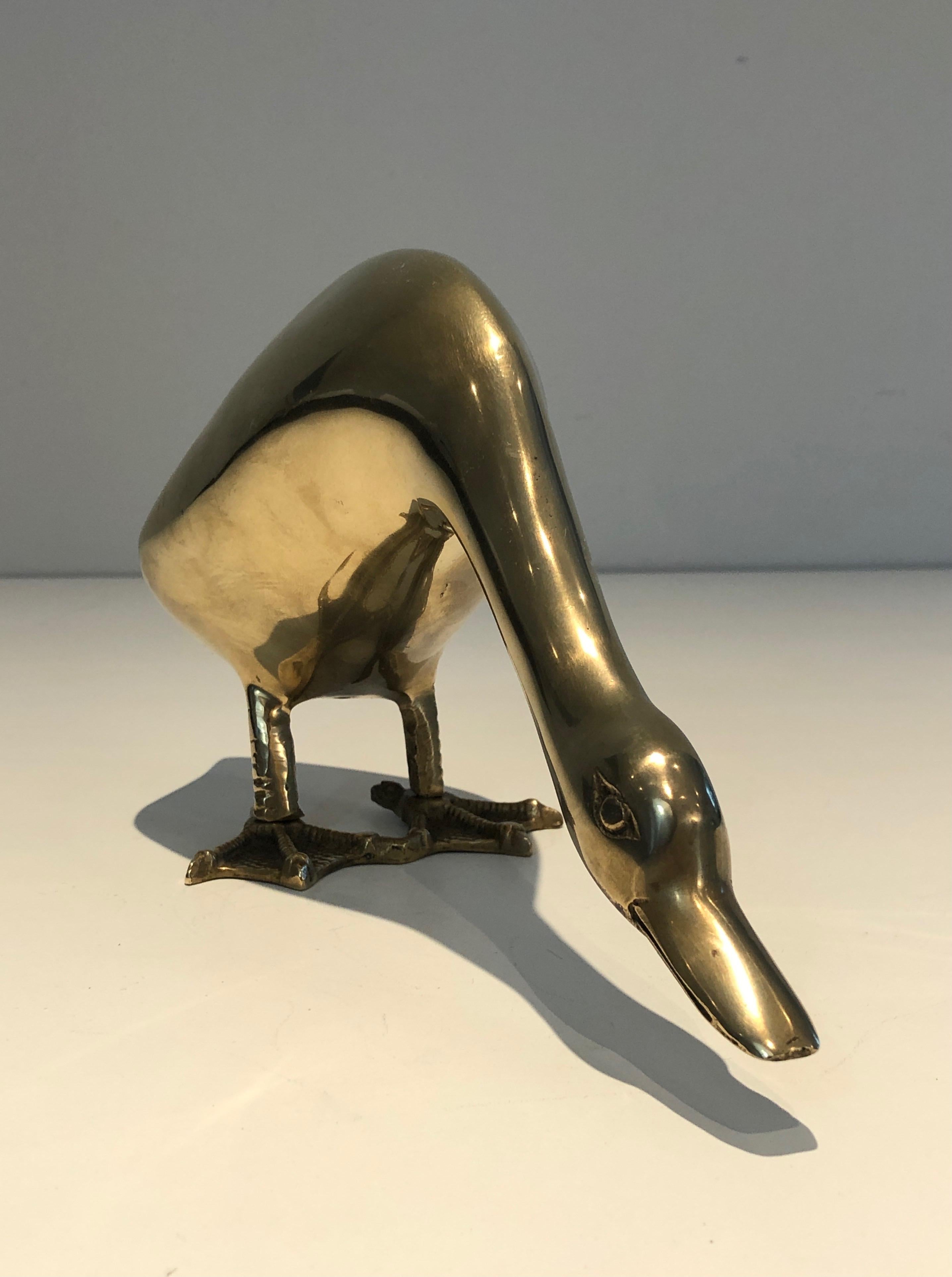 Brass Goose, French Work, circa 1970 For Sale at 1stDibs