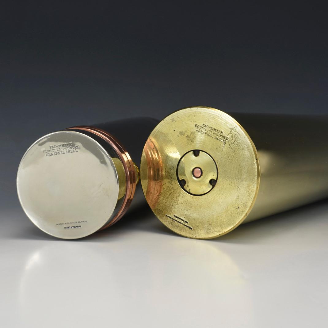 Brass Gun Shell Cocktail Shaker and Server, circa 1920 at 1stDibs