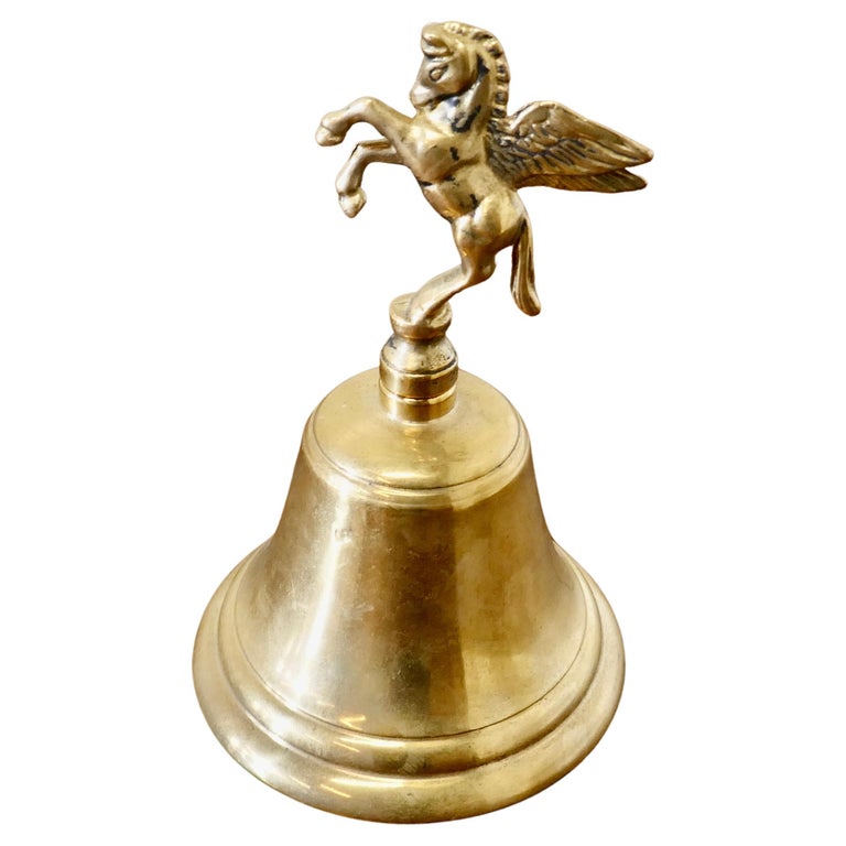 Brass Hand Bell with Pegasus Handle at 1stDibs