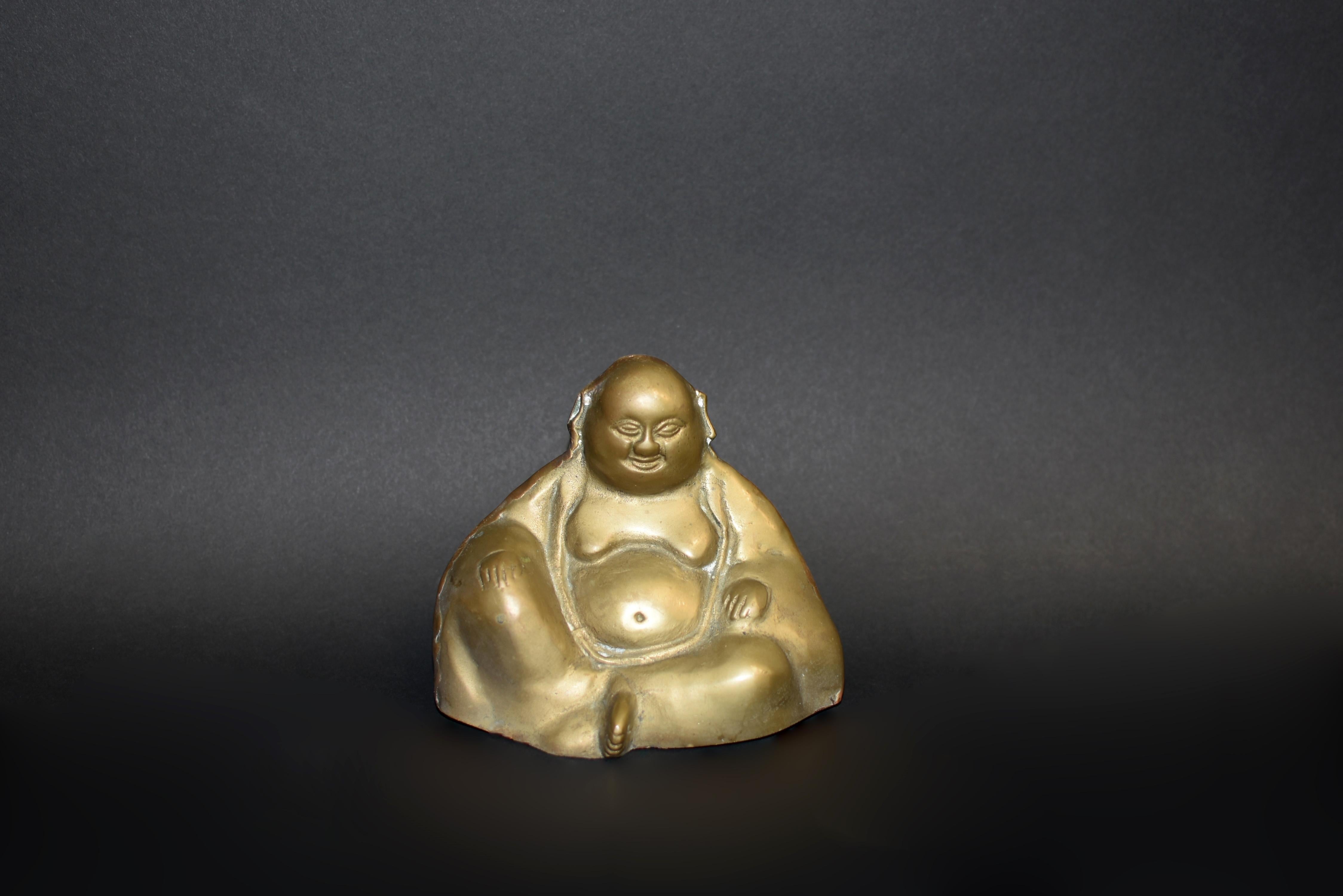 Brass Happy Buddha Modern Take For Sale at 1stDibs