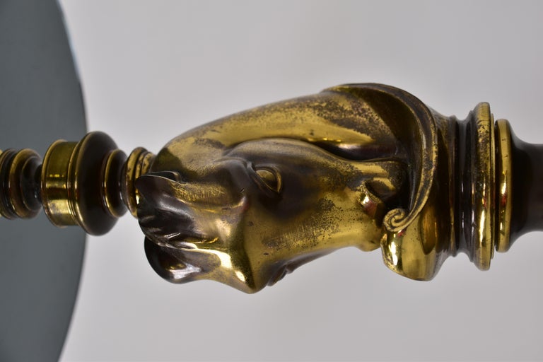 Brass Horse Head Side Table, 1970s For Sale at 1stDibs