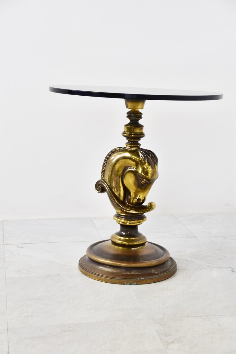 Brass Horse Head Side Table, 1970s For Sale at 1stDibs